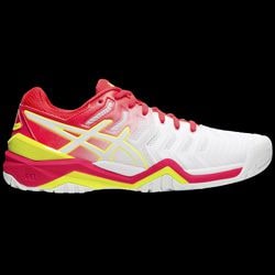 Chaussures ASICS Gel Resolution 7 lady blanc rose N tennis